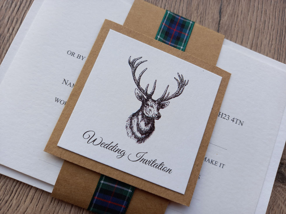 Scottish Wedding Invitation, Layered - INV1101202203 | Paperlace