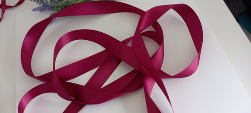 Burgundy Wine Double Face Satin Ribbon, Italian Options Brand | Paperlace