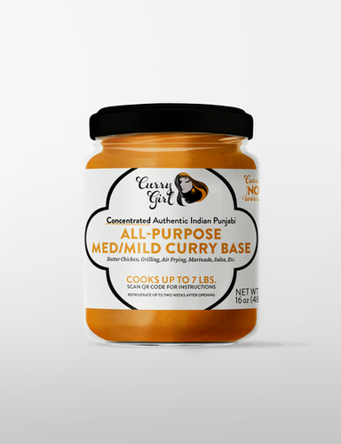All -Purpose Med/Mild Curry Base 16oz (Serving Size 10 plus) | Curry Girl