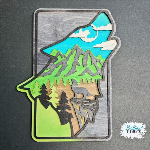 Wolf Scene Square | Brilliant Elements