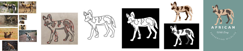 African Wild Dog Logo