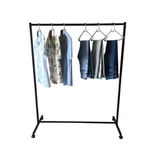 Single Clothing Rail With Wheels | SteelStuff
