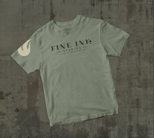 Fine Ink Tee OLIVE | FINE INK STUDIOS
