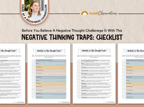 Negative Thinking Traps Checklist | Gentle Observations