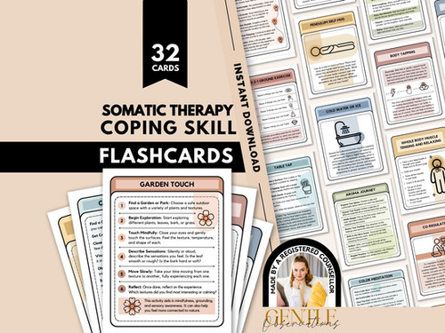 Somatic Therapy Coping Skill Cards | Gentle Observations