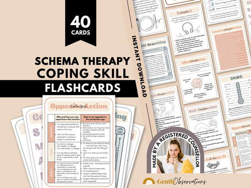 Schema Therapy Coping Skill Cards | Gentle Observations