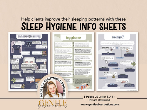 Sleep Hygiene Psychoeducation Handouts | Gentle Observations