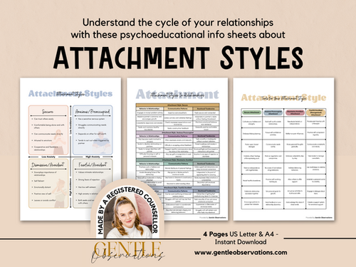 Attachment Styles Psychoeducation | Gentle Observations