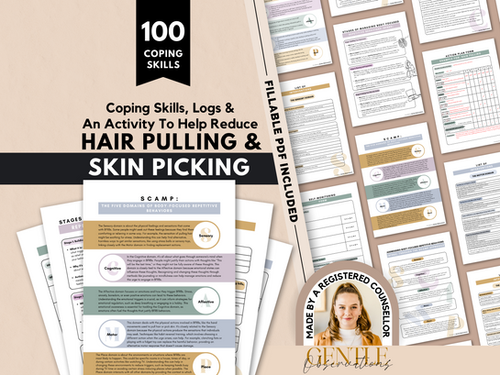 Hair Pulling & Skin Picking Activity Incl. 100 Coping Skills | Gentle ...