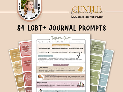 LGBTQIA+ Journal Prompts/Discussion Cards | Gentle Observations