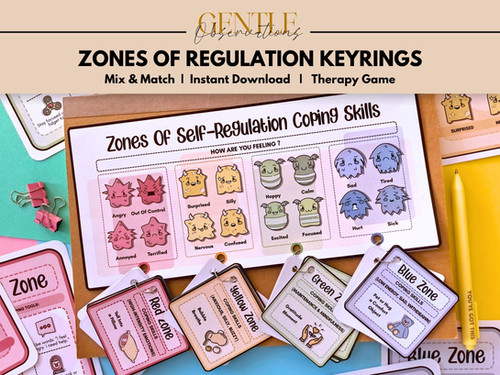 Zones Of Self-Regulation Coping Skill Key Chain | Gentle Observations