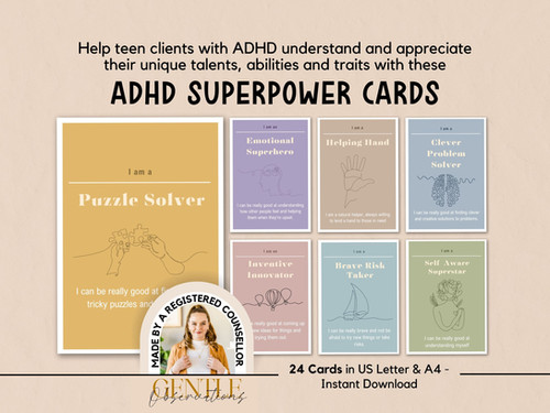ADHD Super Power Cards For Teens | Gentle Observations