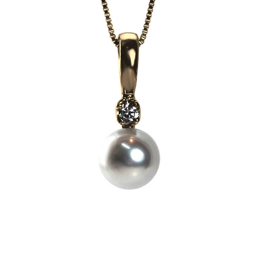 Pendentif ALVA, perle et diamants | mcdecarie-joaillerie
