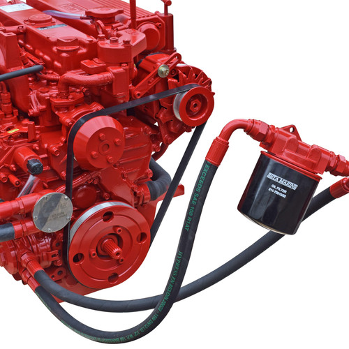 Remote Bulk Head Mounted Oil Filter Kit | LC Marine Ltd