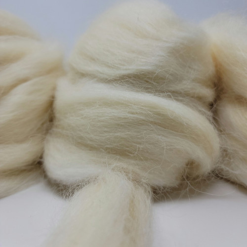 Off White Devon Longwool roving | Wildwool Farm