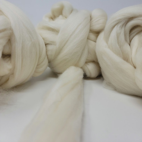 White Rambouillet roving | Wildwool Farm