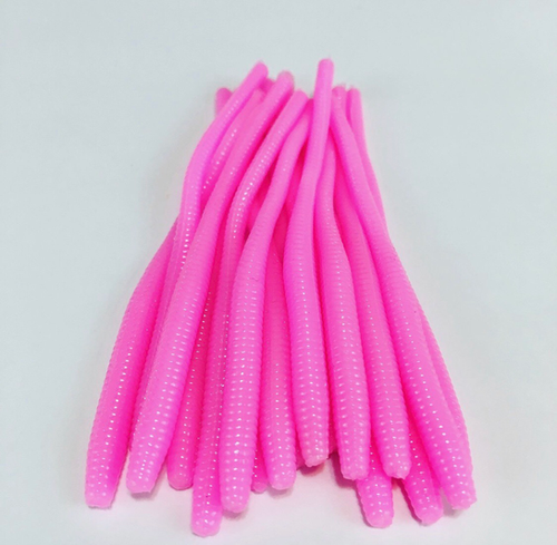 3” Trout Worms: Pink | troutwhisperertackle