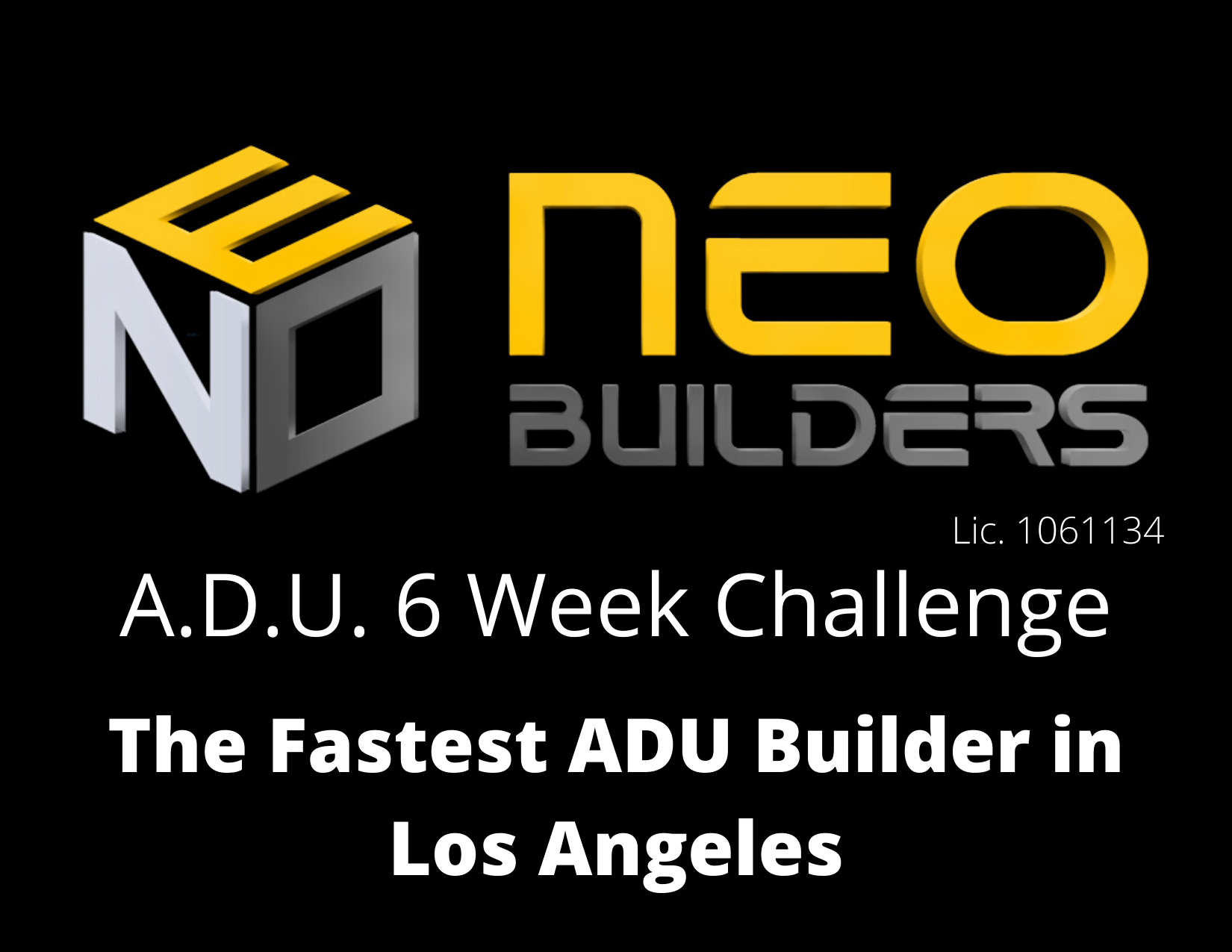 Fastest ADU Builder in LA | 6 Week challenge | | NEO Builders ADU