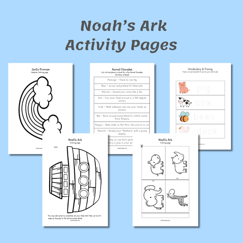 K-2 Catechism OT Noah's Ark Activity Pages | Teacher Weena