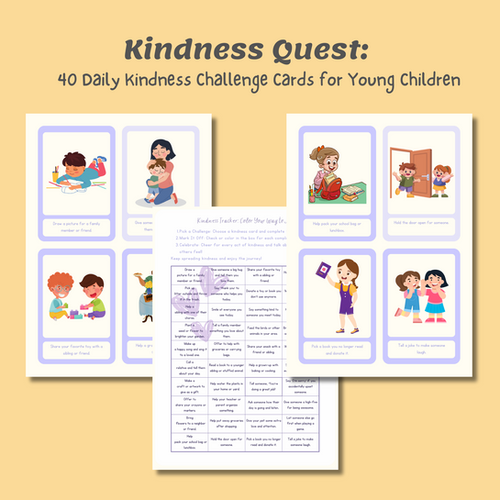 Kindness Quest: 40 Daily Kindness Challenge Cards for Young Children ...
