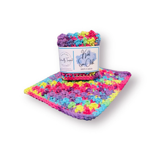 Kid Scrubby Cloth - Rainbow | Naturally Tempted