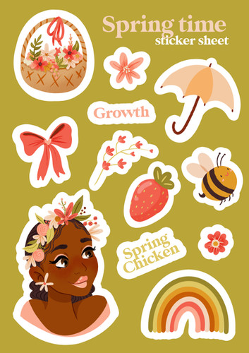Spring Time Sticker Sheets | Copper and Brass