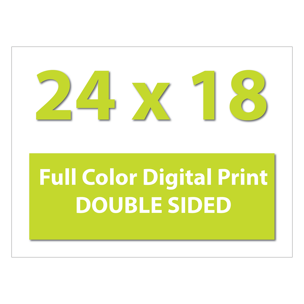 24x18 Double Sided Yard Sign | soWal Graphics