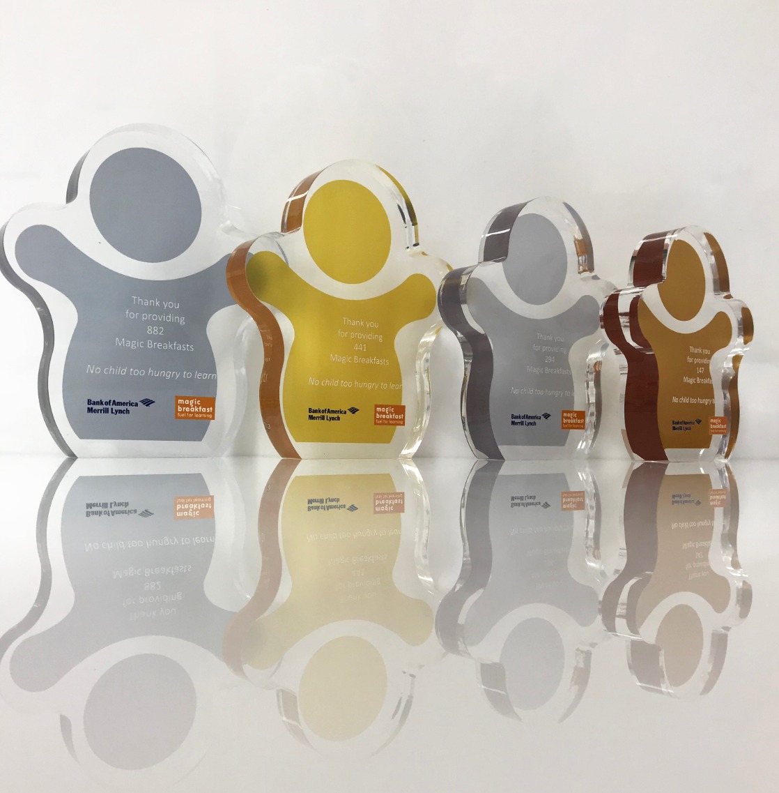 Bespoke acrylic awards, acrylic encapsulation , direct digital print