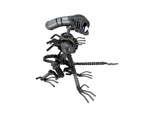 Crouching Space Monster I Metal Sculpture - Sci-Fi Art, Buy Online