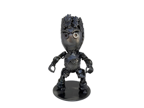 Baby Groot Inspired Scrap Metal Sculpture – Handmade Recycled Metal Art ...