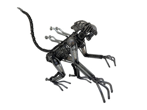 Crouching Space Monster II Metal Sculpture - Sci-Fi Art, Buy Online