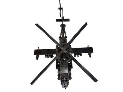 Apache Helicopter Metal Sculpture - Aviation Art, Buy Online