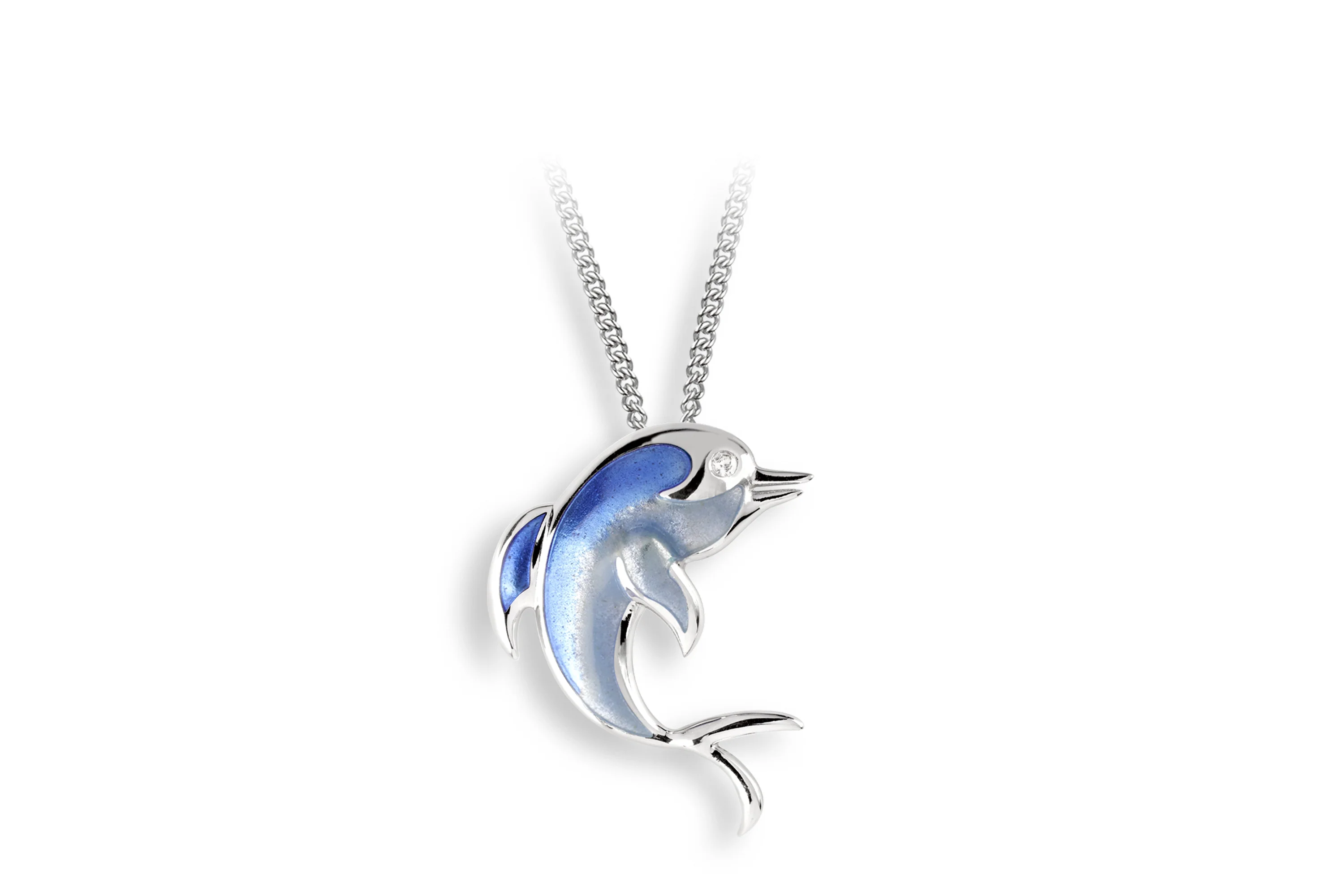 Blue Dolphin Pendant | Sennen Jewellery