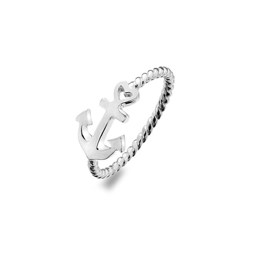 Cornish Anchor Heart Ring | Sennen Jewellery
