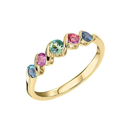 Amalfi Three Colour Twist Ring | Kernow Gold