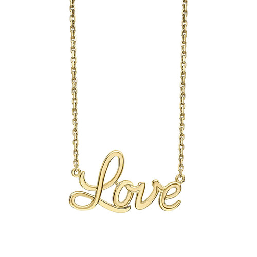 Love Necklace in 9ct Gold | Kernow Gold