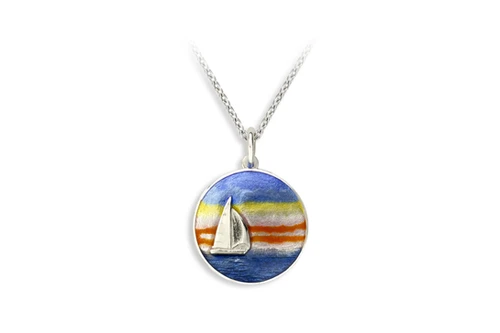 Sunset Sailing Boat Pendant | Sennen Jewellery