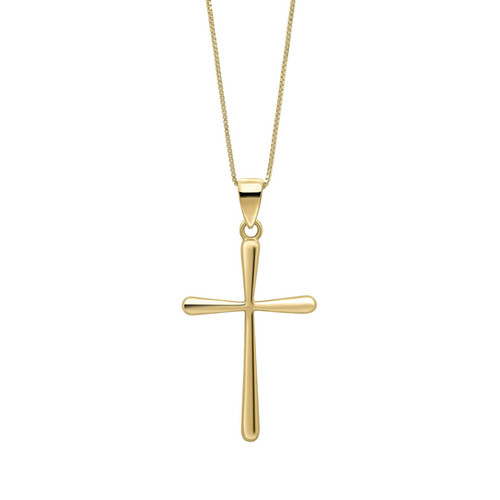 Tapered Cross Pendant, 9ct Gold | Kernow Gold