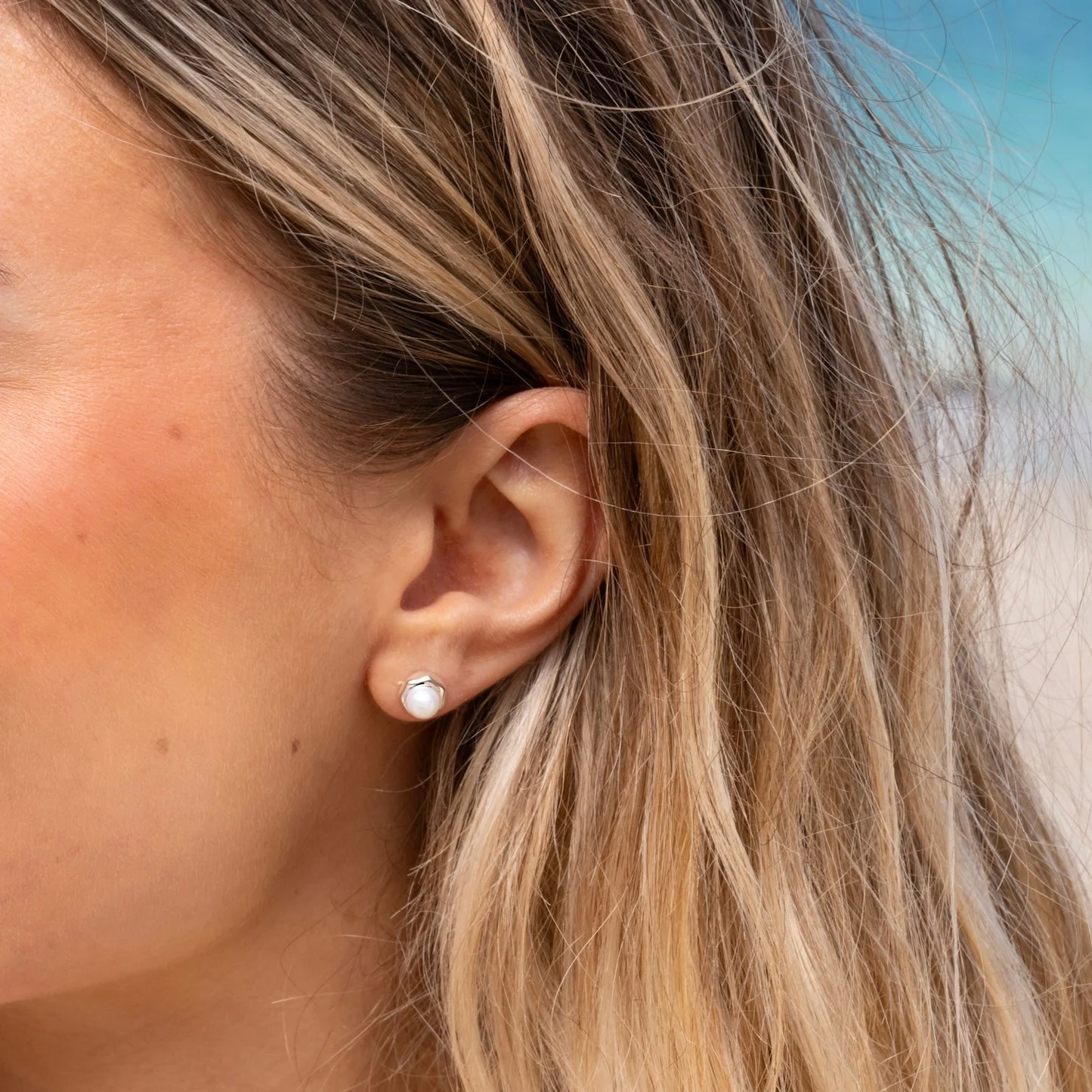 Ocean Pearl Stud Earrings | Sennen Jewellery