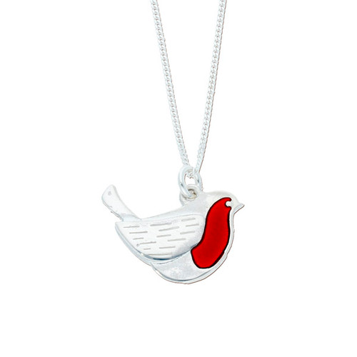 Silver Robin pendant | Sennen Jewellery