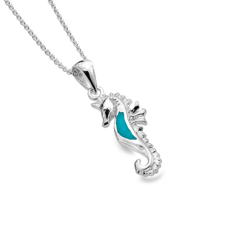 Turquoise Seahorse Pendant | Sennen Jewellery