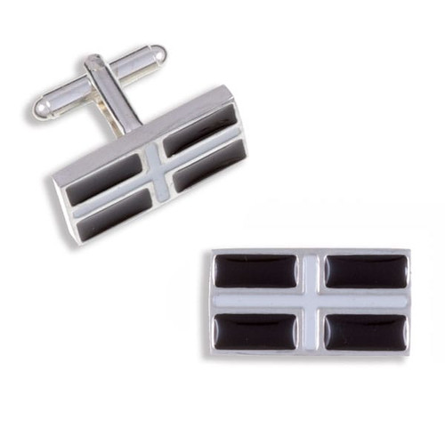St Piran T Bar Cufflinks - Cornish Tin | Sennen Jewellery