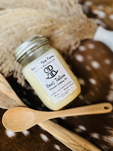 Beef Tallow Cooking Oil | Rockin' Rose Farms