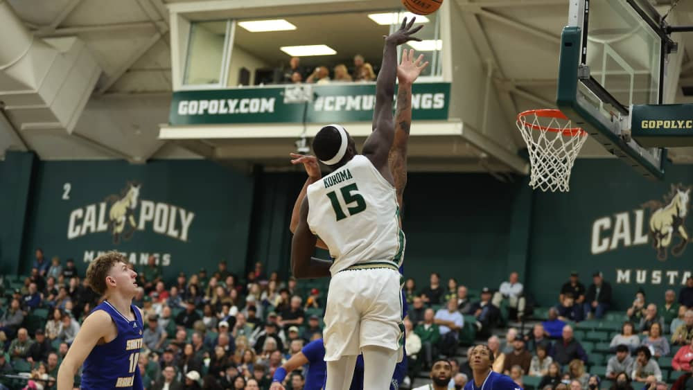 Basketball: Cal Poly Mustangs’ forward Ali Koroma shoots for NBA
