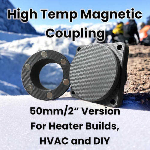 High-Temperature Magnetic Heater Duct Couplers - Carbon Fiber Optic - 2 ...