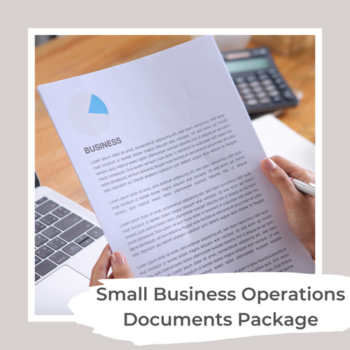 Small Business Operations Documents Package | Harmon Biz