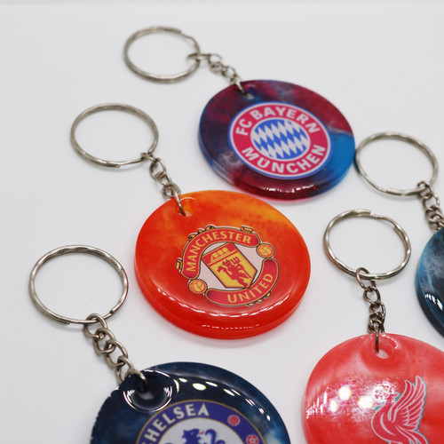 Football Keychains | Fluid Art by Curtis