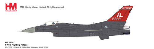 Hobby Master HA38011, F-16C Fighting Falcon 87-0332, 100th FS, 187th FW ...