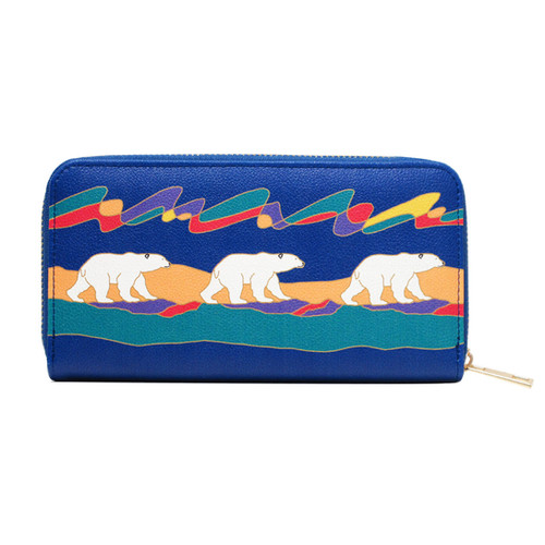 Dawn Oman Polar Bears Zip-Around Wallet | truecanadianart
