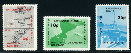 1966 - Set of 3 Stamps - Rectangle - 2nd Printing | RILP